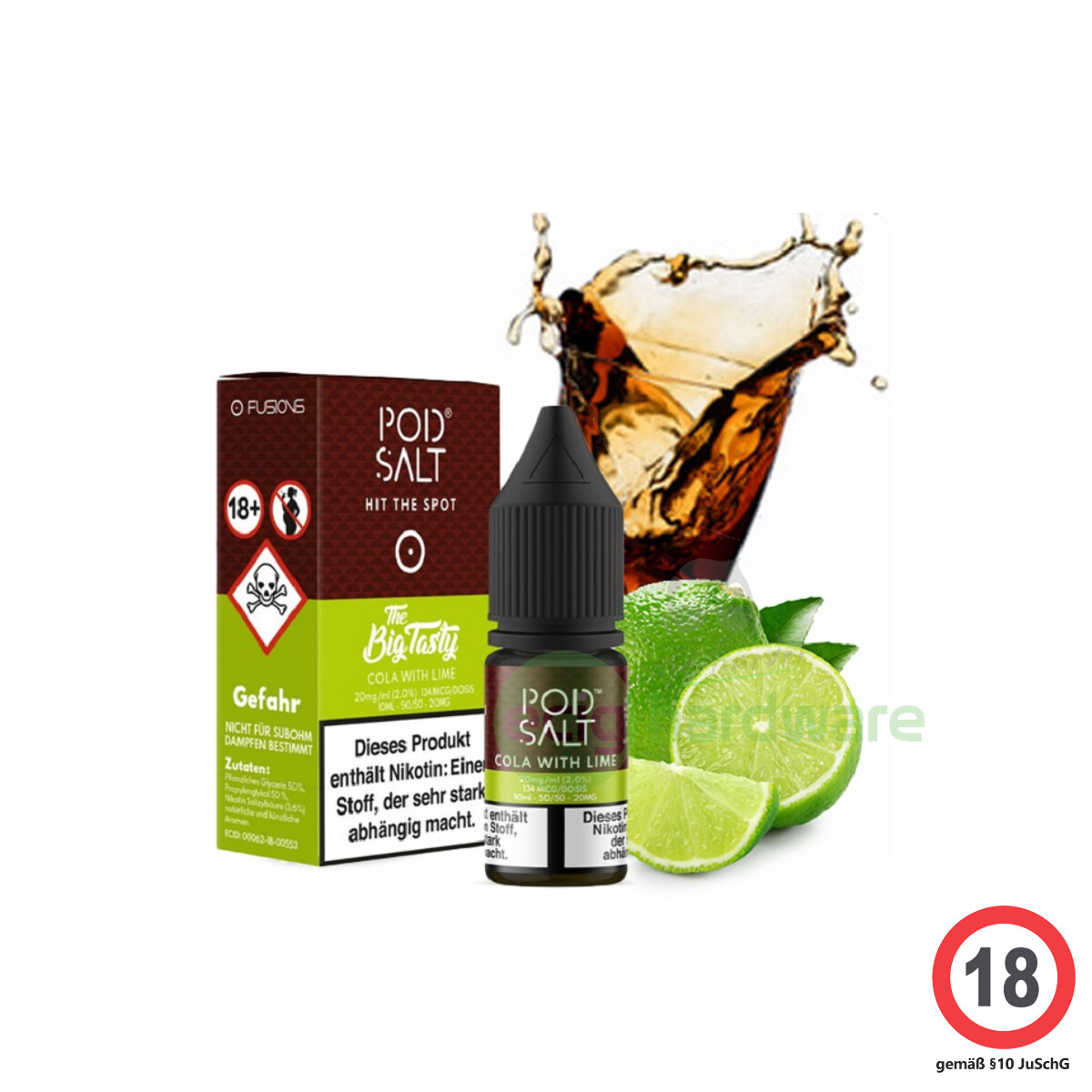 Pod Salt Fusion Cola with Lime 10mg Nikotinsalz, 9,90